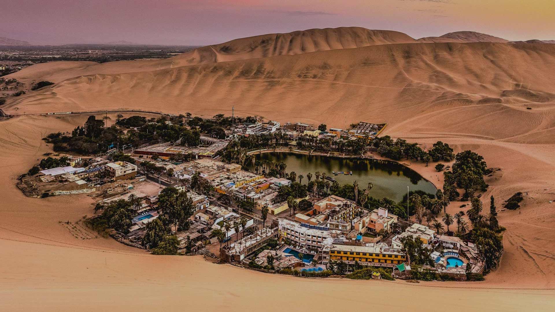 Papel De Parede De Oasis No Deserto Hd
