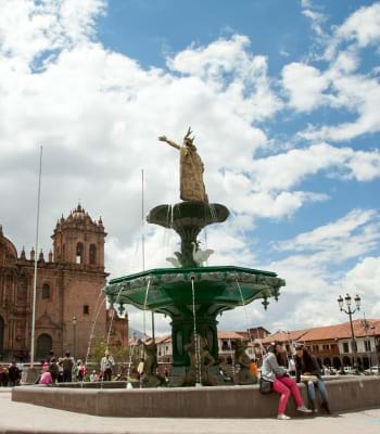The historic center of Cusco, essence of the Inca Empire wit