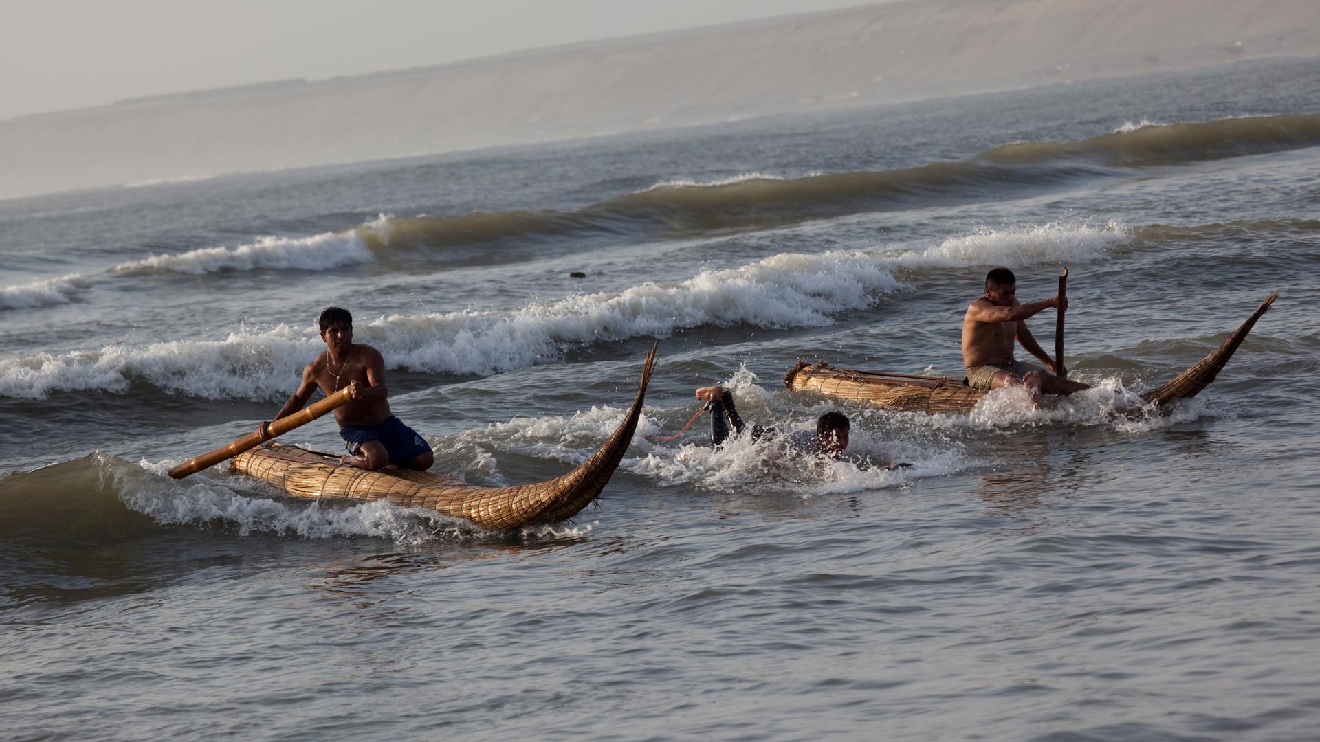 Surfing originated in Peru